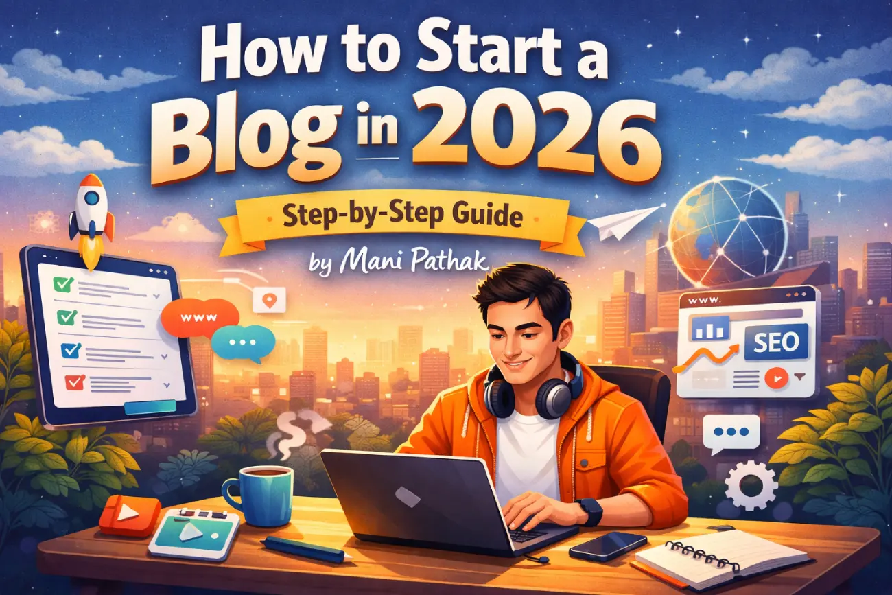 How To Start A Blog In 2026 — 7 Steps To Make Money (Mani Pathak)
